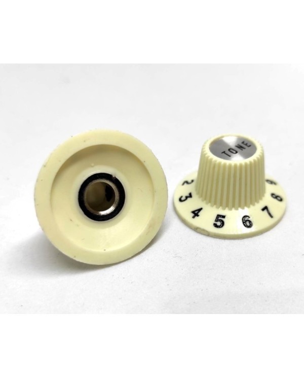 2 Fender® pure vintage 1965 Jazzmaster witch hat Knobs Vintage White ...