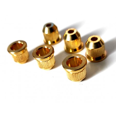 6 String Ferrules Gold 8.2mm pour Telecaster Cordes Traversantes