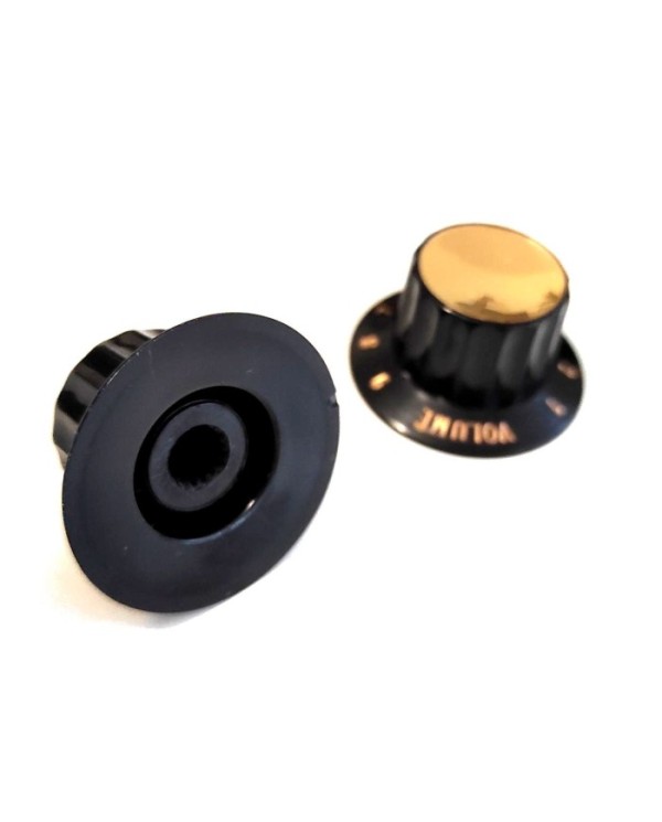 2 Rocket Brown, Gold Reflector Caps Knobs Harmony style for Metric