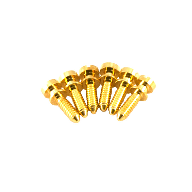 Kluson USA Brass Gold Intonation Screw Set Of 6 For Nonwired ABR-1 Tune ...