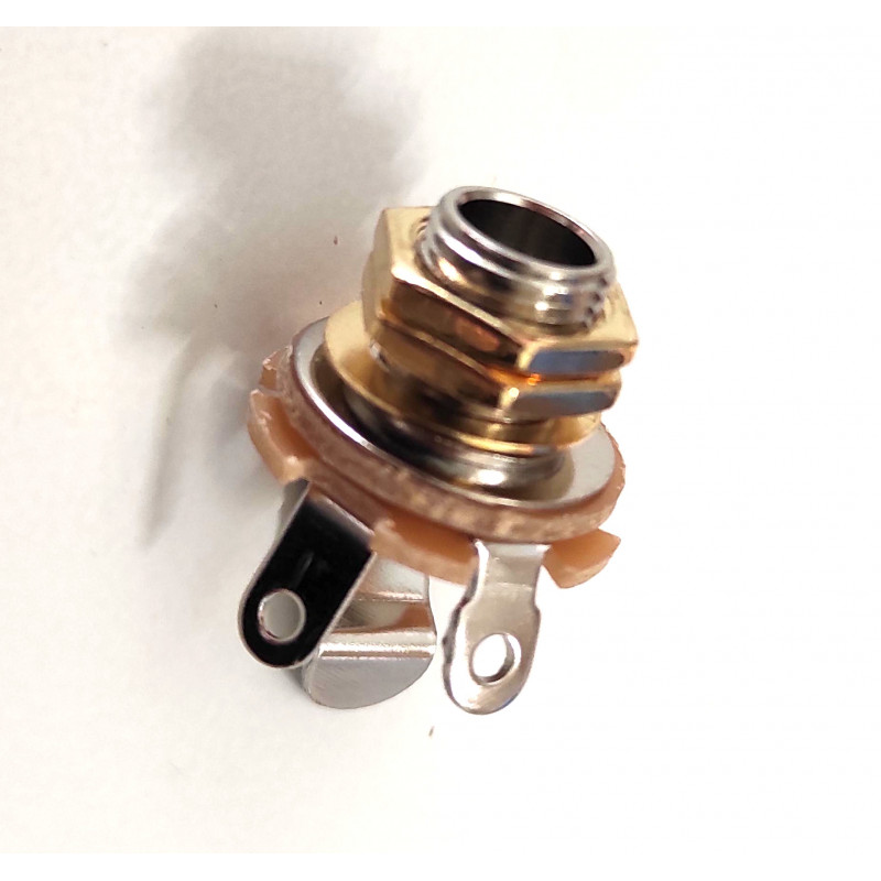 Mono jack socket Metric thread Gold + telecaster Gold Electrosocket