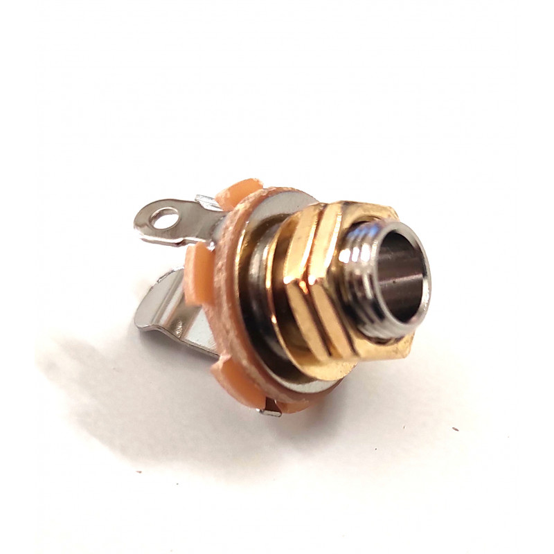 Mono jack socket Metric thread Gold + telecaster Gold Electrosocket