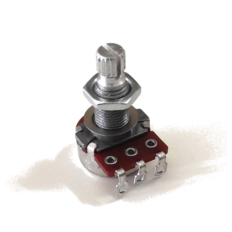 1 Audio mini Pots 500 Ko split shaft 6/8 mm, metric thread