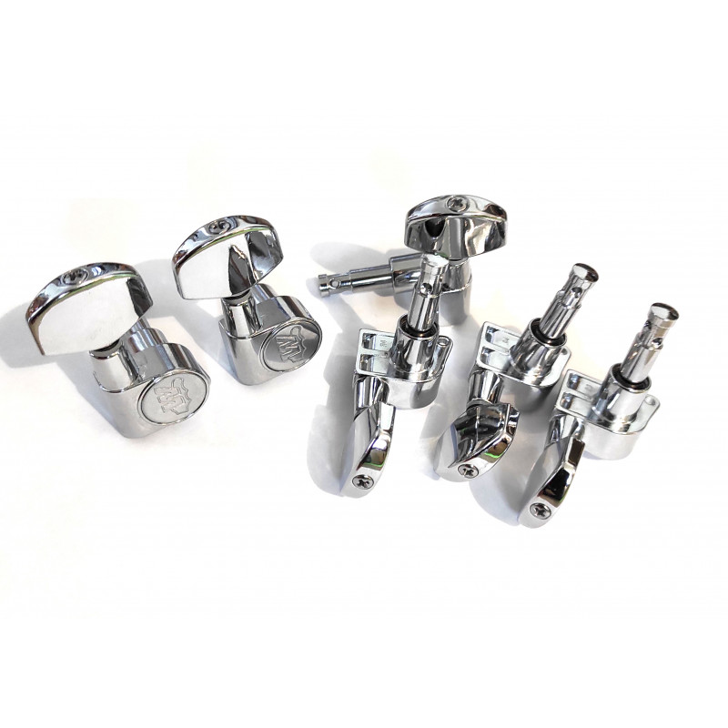 6 in line Chrome Wilkinson machine head with E-Z-LOK system