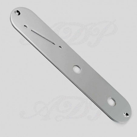 Telecaster chrome Control Plate 3/8", 9,5mm, slanted slot for switch