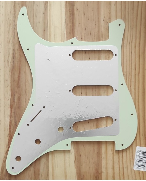 SSS 3 ply 11 holes post 72 Stratocaster Mint green Pickguard