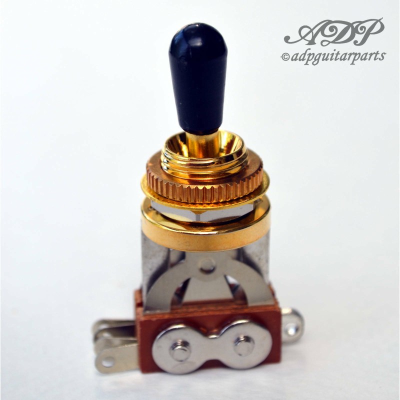 Switchcraft style 3 ways Gold Metric Toggle Switch