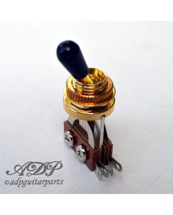 Switchcraft style 3 ways Gold Metric Toggle Switch