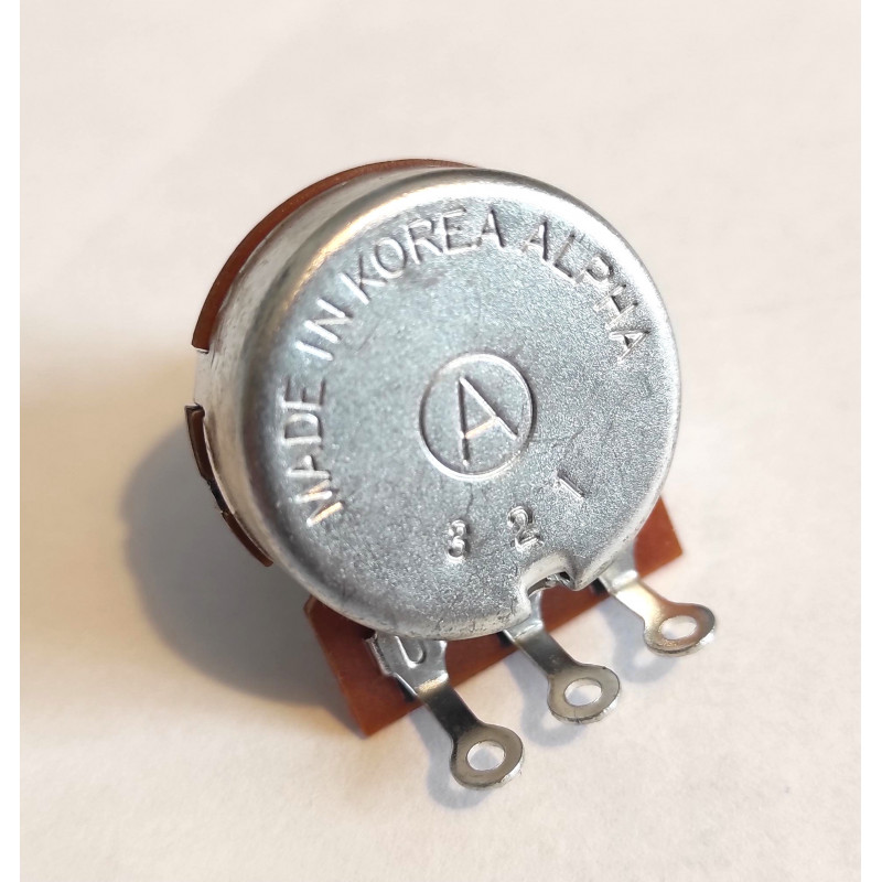 Potentiomètre Alpha US size solid shaft 500K audio (Log)
