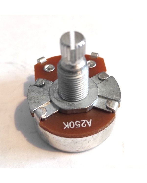 Potentiomètre Alpha 250 Ko Audio (log) axe fendu 6mm filetage métrique 8 mm