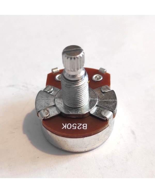 Potentiomètre Alpha 250 Ko Linéaire axe fendu 6mm filetage métrique 8 mm