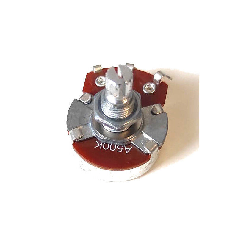 500 Ko audio (log) Potentiometer split shaft 6mm metric theard 8 mm