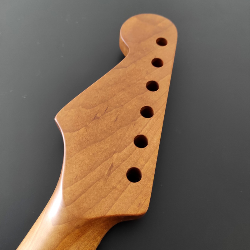 22 frets Satin Nitro varnished Roasted Mapple Strat Neck with rosewood ...