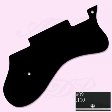 5Ply .110" Black Pickguard Epiphone Riviera 62-70's 2 Humbucker