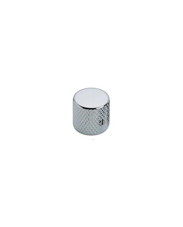 2 Metal FlatTop chrome Knobs for (1/4") 6,35mm SolidShaft Pots