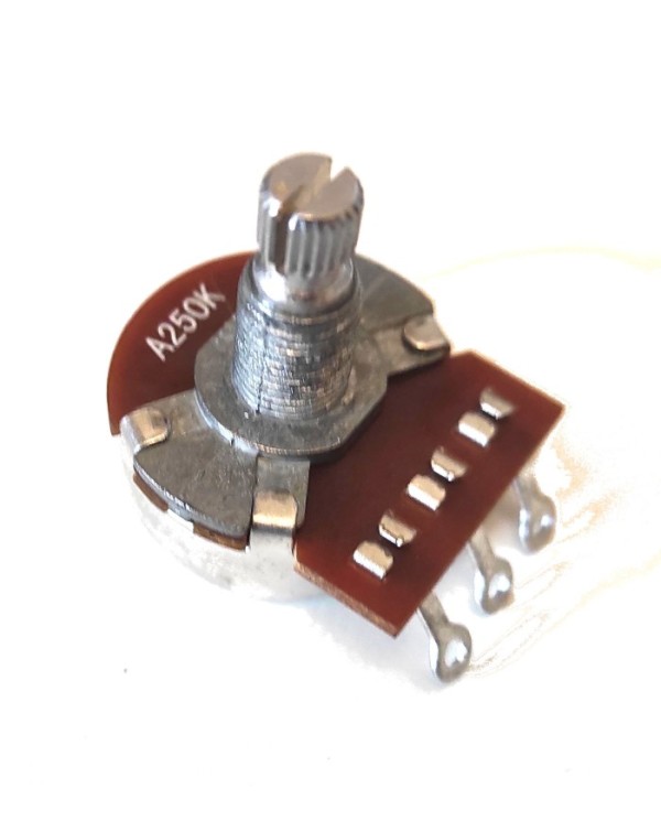 Potentiomètre 24 Splines (US) Alpha 250 Ko audio (log) axe fendu 6mm ...
