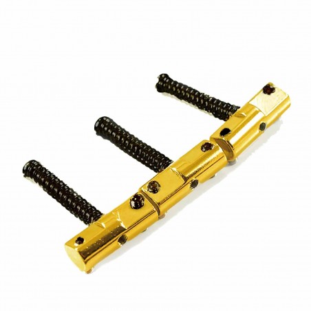 3 Telecaster Gold Vintage Staggered Steel Saddle Bridge