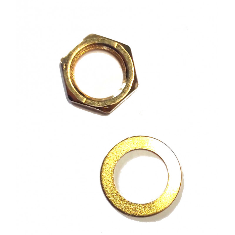 1 nut + 1 gold washer for Imperial (US) size potentiometer