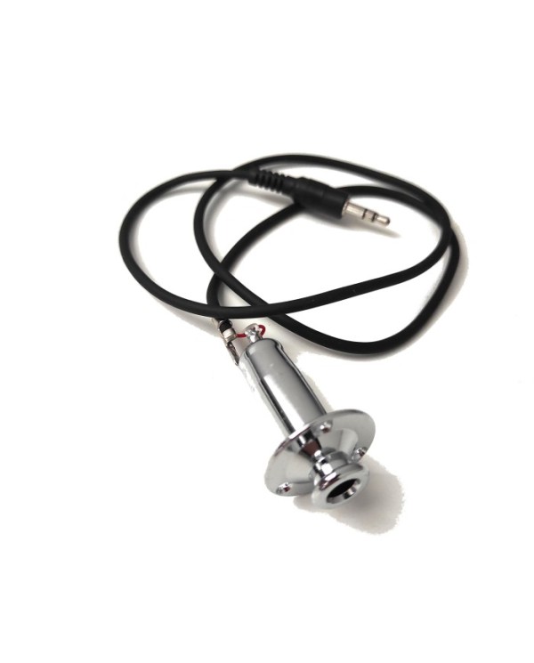 Prise jack femelle stéréo Chrome avec cable pour Piezo