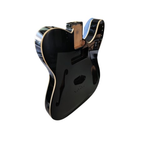 Double binding Telecaster Thinline body, black