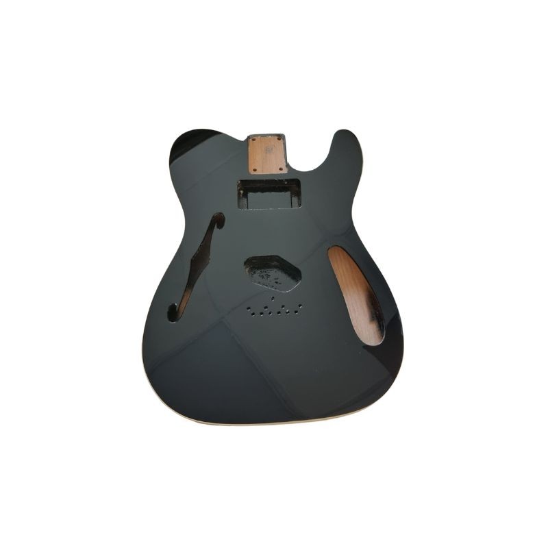 Double binding Telecaster Thinline body, black