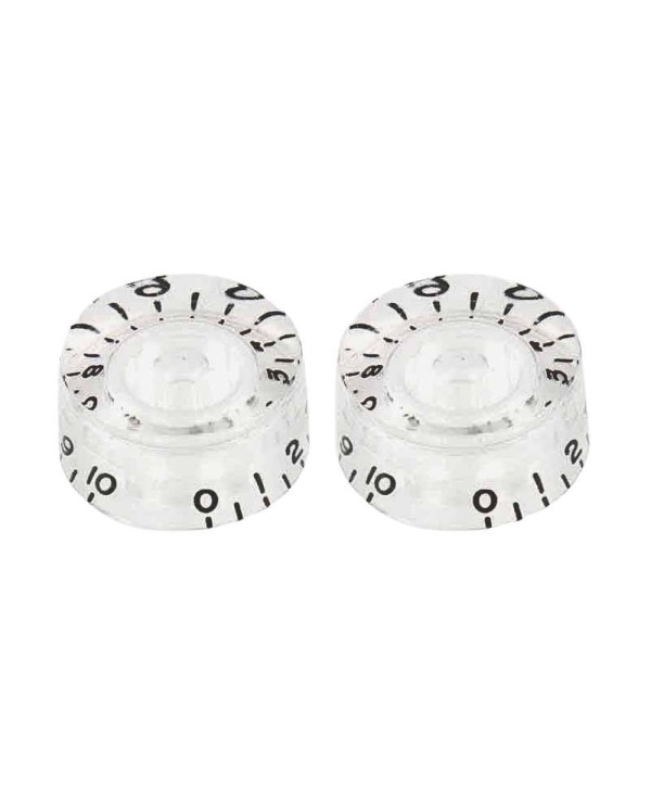 4 Vintage-style Clear Speed Knobs inchSize 24 splines shaft for Gibson ...