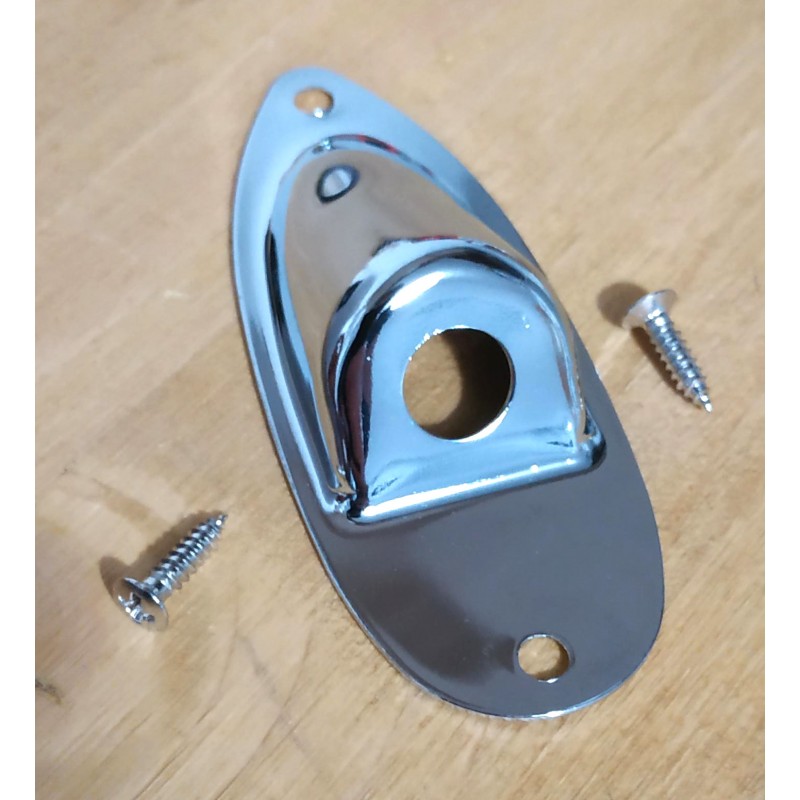 Cuvette Jack Chrome pour Stratocaster + 2 vis