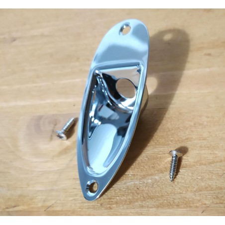 Cuvette Jack Chrome pour Stratocaster + 2 vis