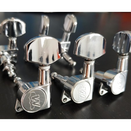 6 Chrome Wilkinson 3x3 machine head with E-Z-LOK system