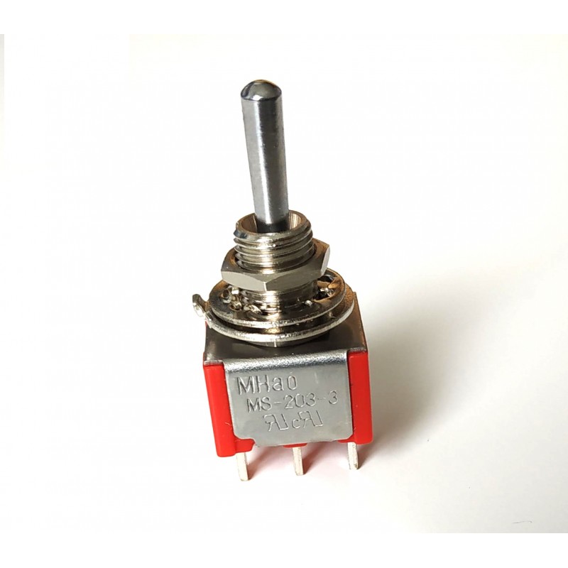 Mini Togle Switch DPDT 3 position On-On-On EP-4180-010 Chrome