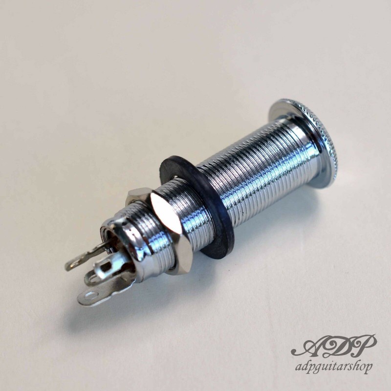 Embase Jack Tube Chrome Standard Mono/Stereo Female 1/4", 35mm