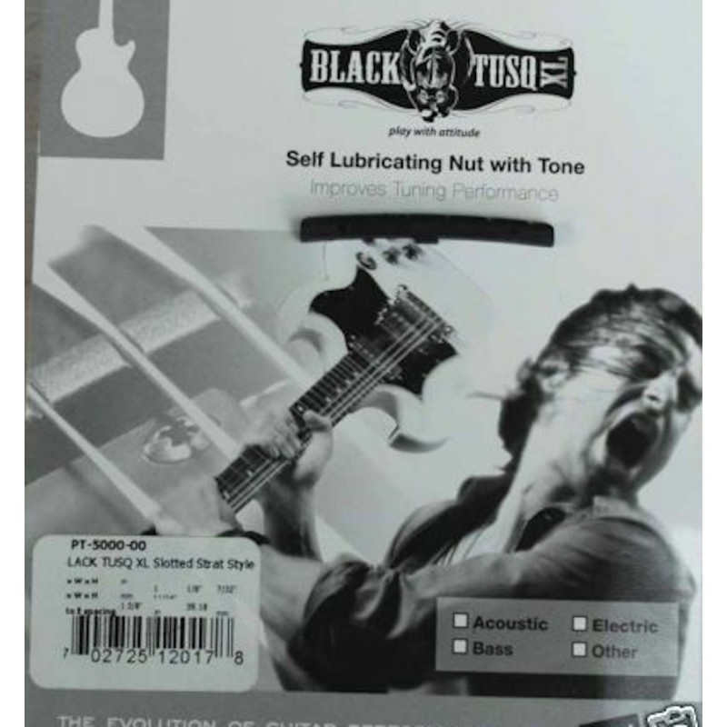 GraphTech Black Tusq XL PT-5000-00 Telecaster Stratocaster Slotted nut 43mm