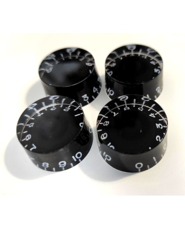 4 Boutons Speed Knob style Gibson LP SG Plexi fond Noir NON Graves ...